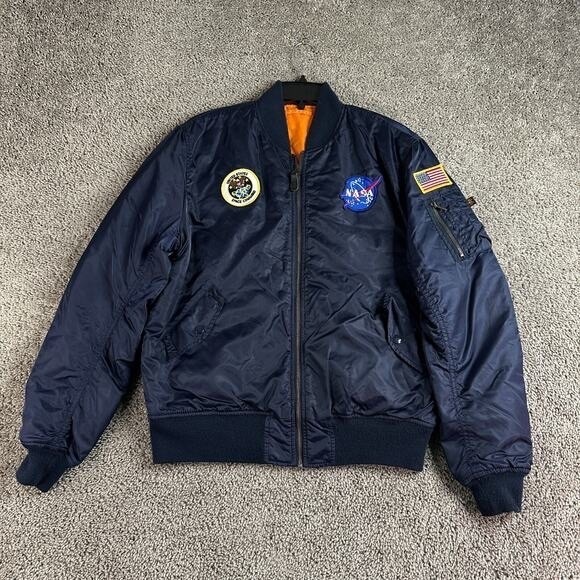 Alpha | Jackets & Coats | Alpha Industries Navy Blue Kids Puffer With ...